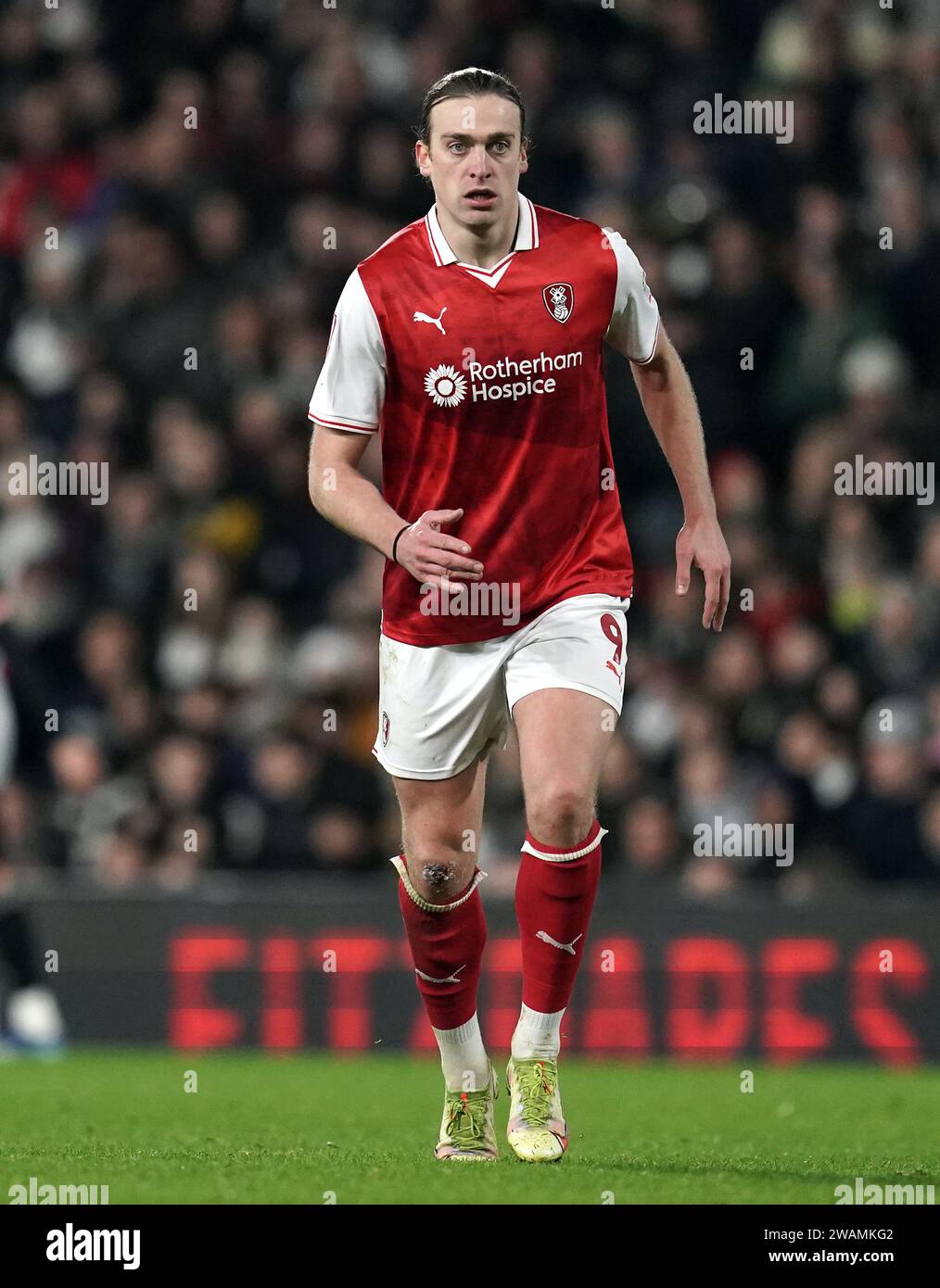 Rotherham United's Tom Eaves in action during the Emirates FA Cup Third ...