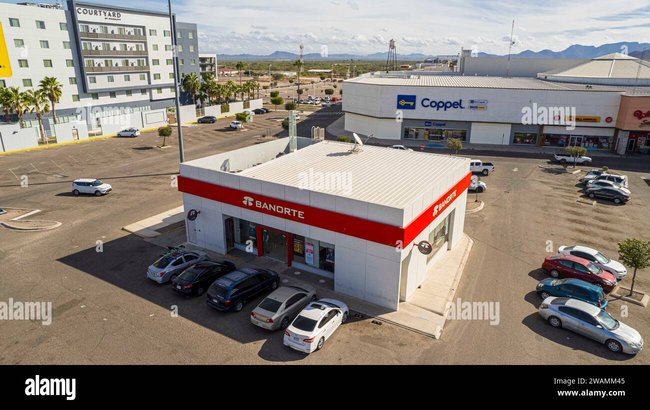 Banorte Bank and General view of Mall Sendero now called Patio ...