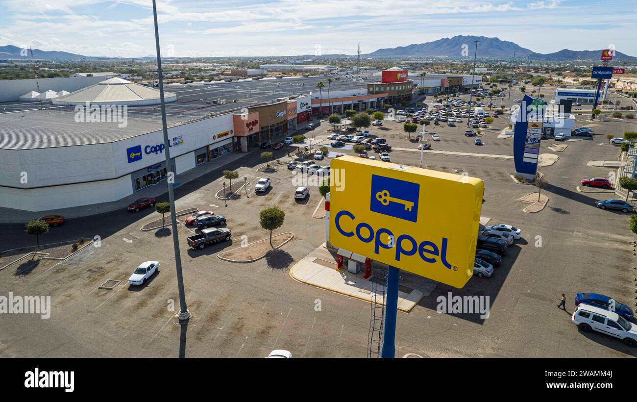 advertising billboard, Coppel store billboard, and General view of Mall ...