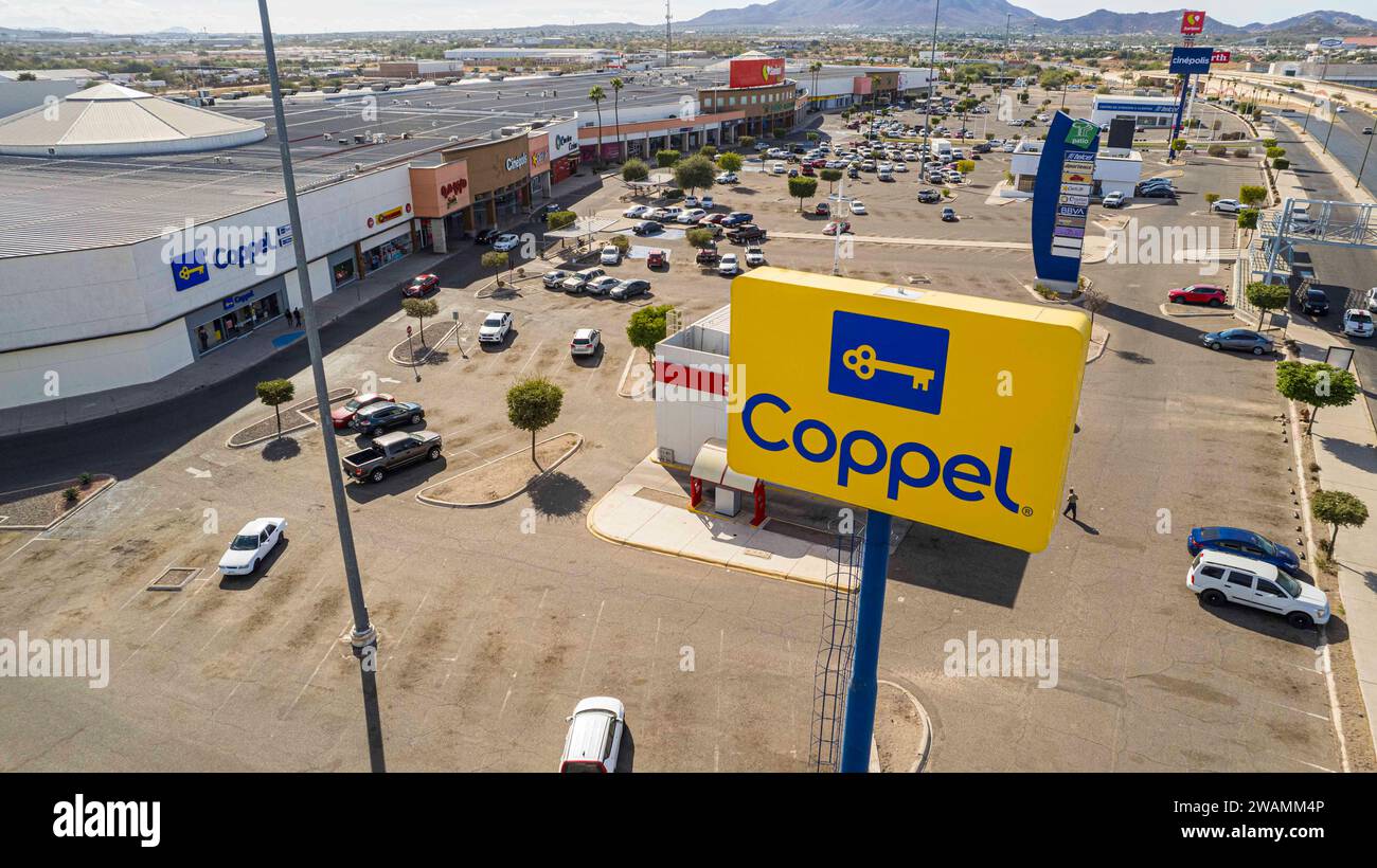 advertising billboard, Coppel store billboard, and General view of Mall ...