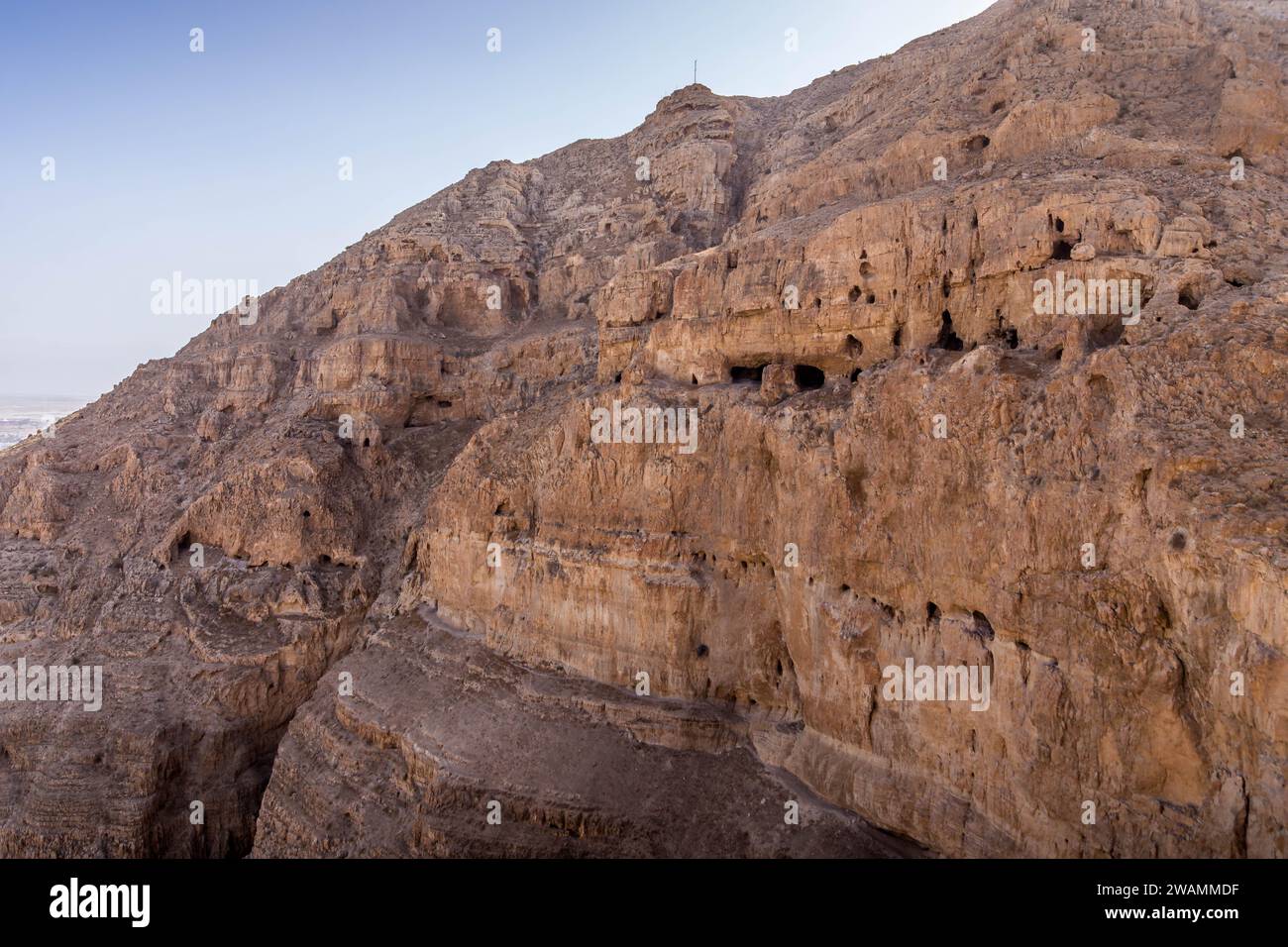 The old Monastery on the Mount of Temptation, an ancient Biblical ...
