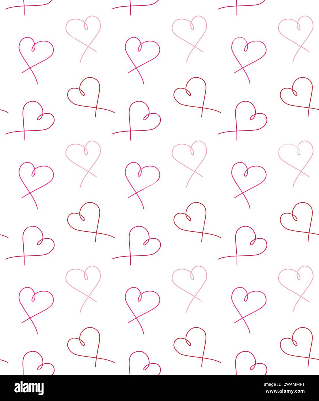 Vector seamless pattern of different color heart Stock Vector Image ...