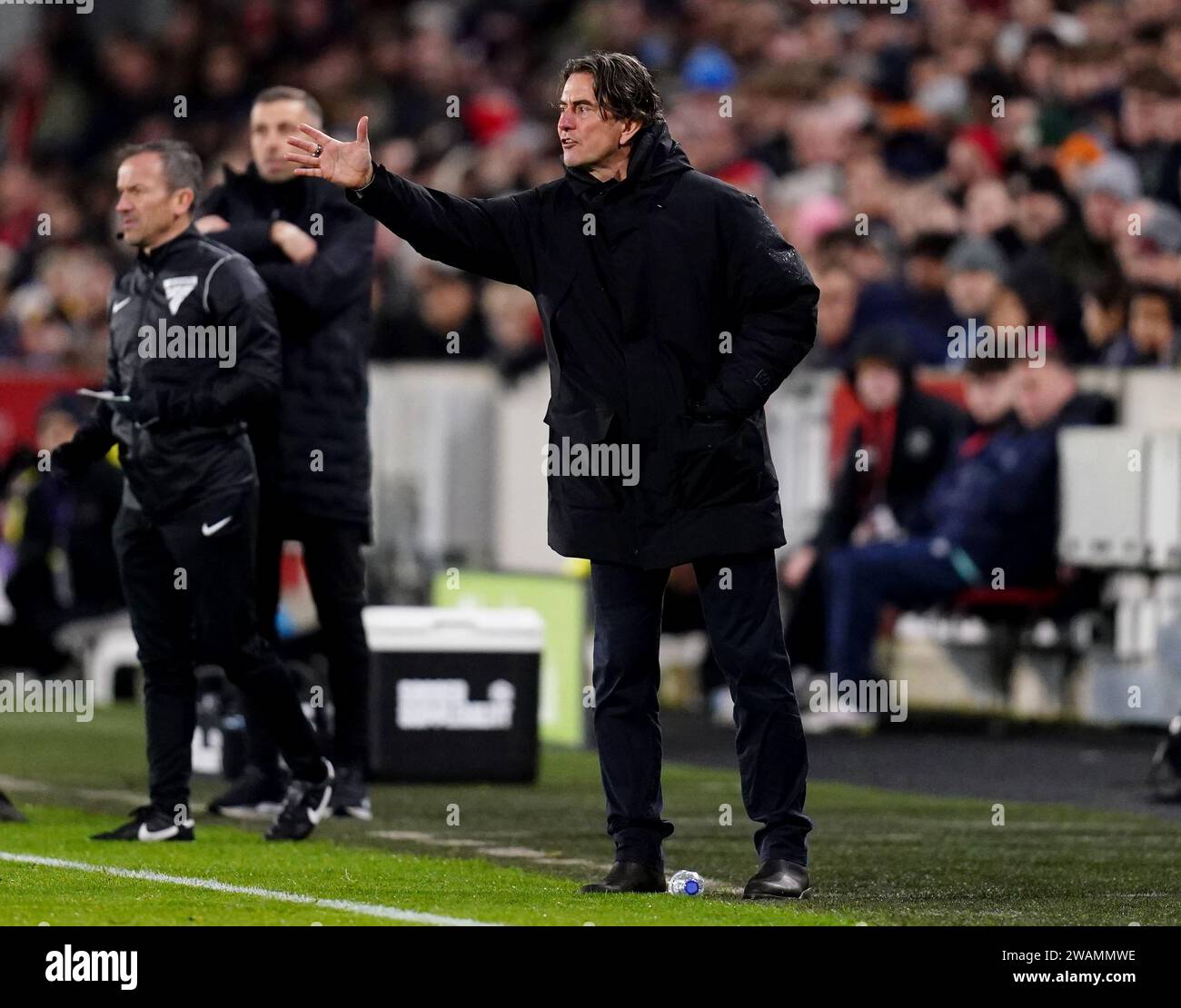 Brentford manager Thomas Frank on the touchline during the Emirates FA ...