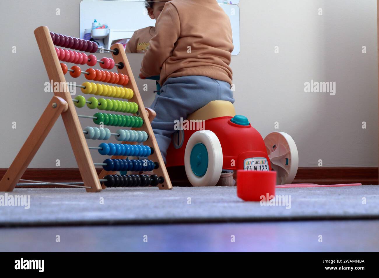 Kid's room where he can play and learn by himself freely Stock Photo ...