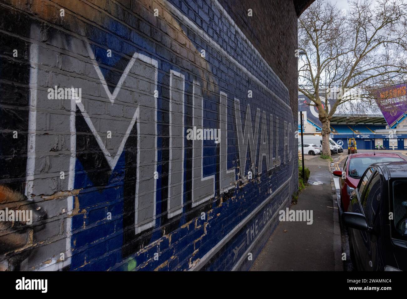 London, UK. 29th December, 2023. A mural reading 'Millwall FC' by ...