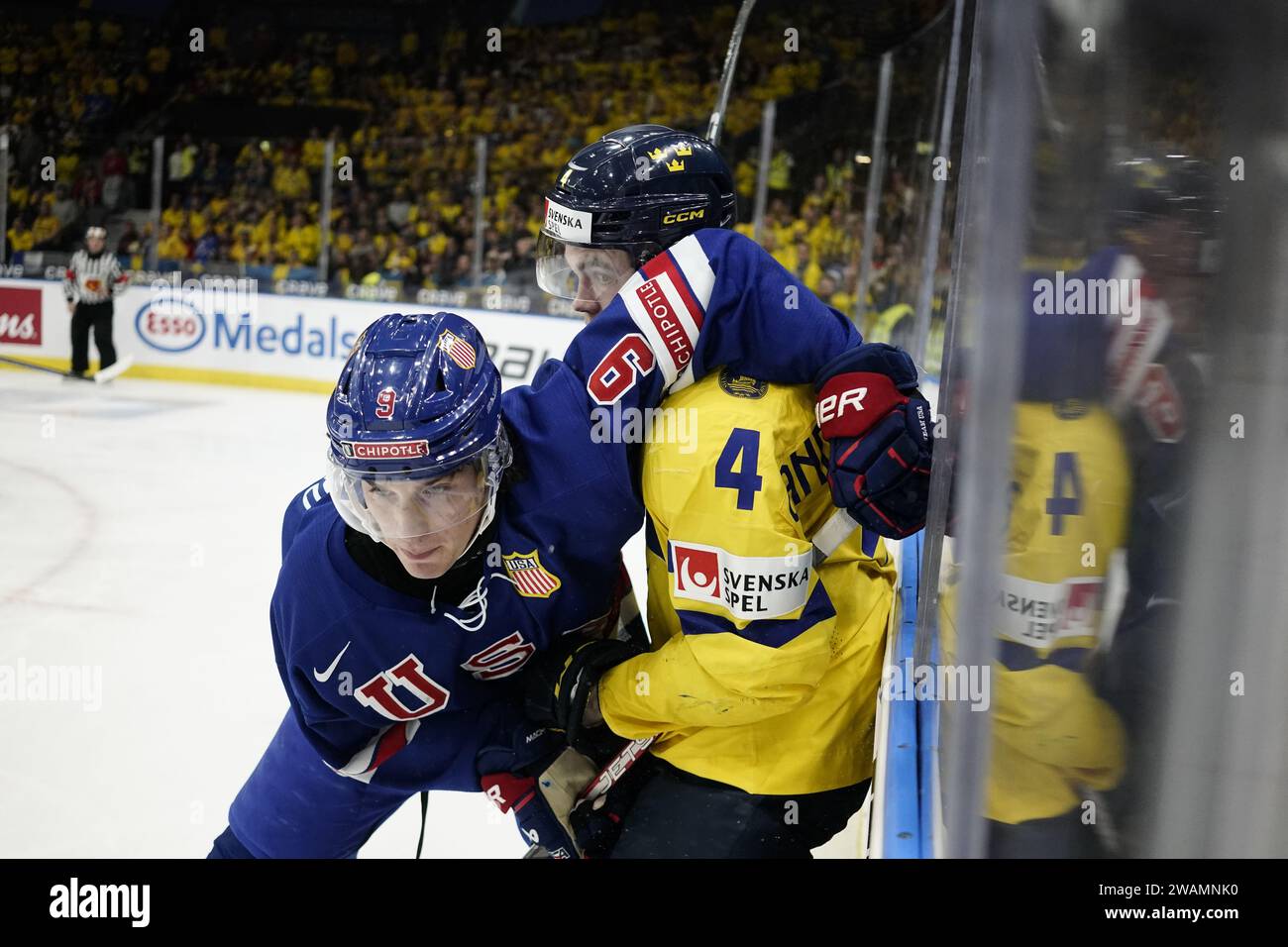 USA's Ryan Leonard against Sweden's Axel Sandin Pellikka during the ...