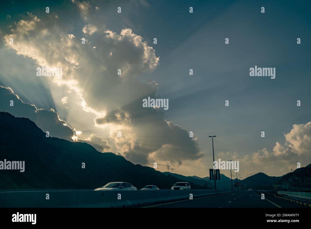 Sunrays in Cloud Stock Photo - Alamy