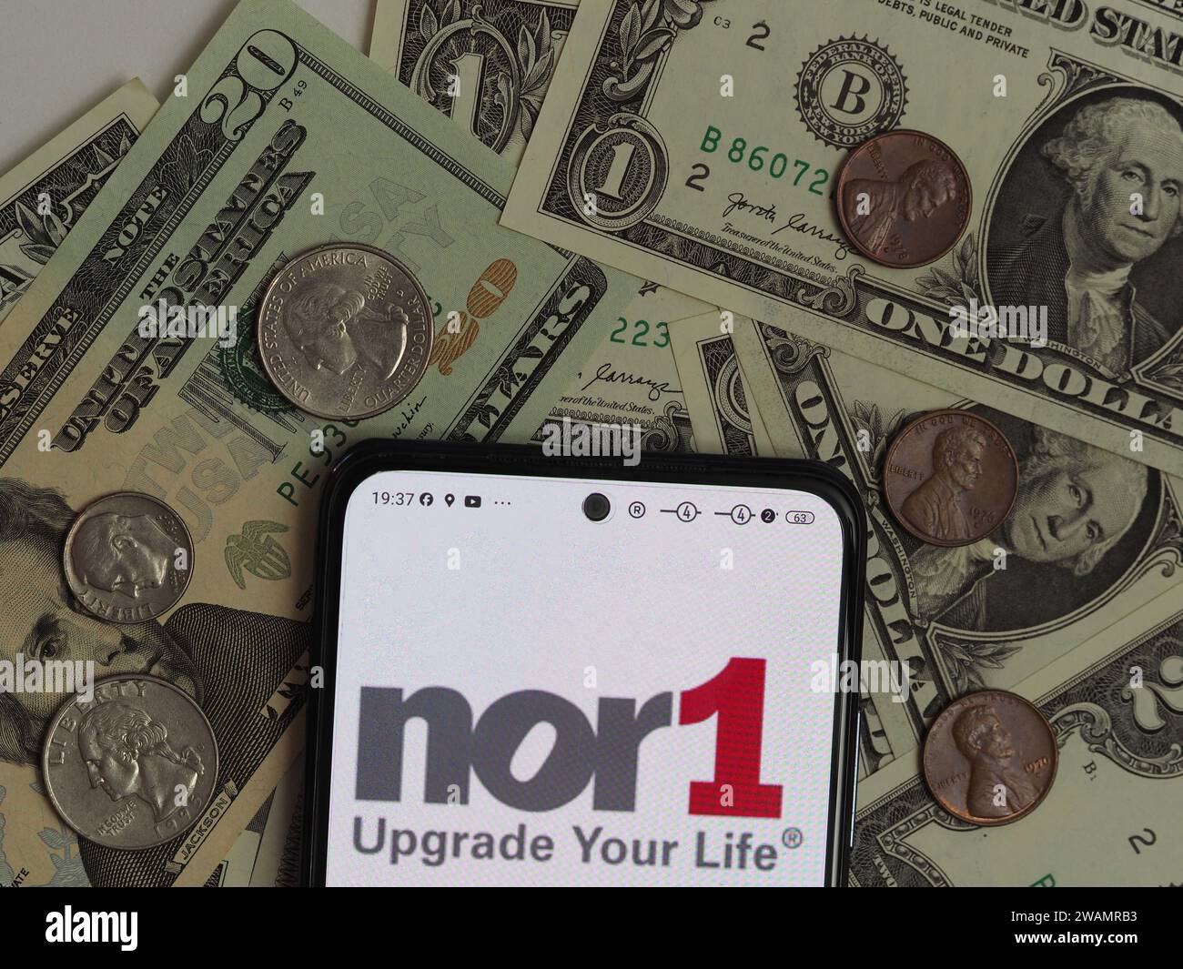 Germany. 05th Jan, 2024. In this photo illustration, a Nor1, Inc logo ...