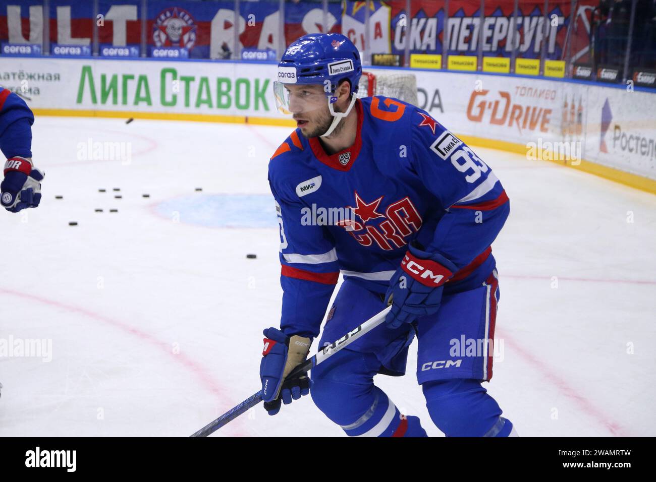 Saint Petersburg, Russia. 05th Jan, 2024. SKA Hockey Club player ...