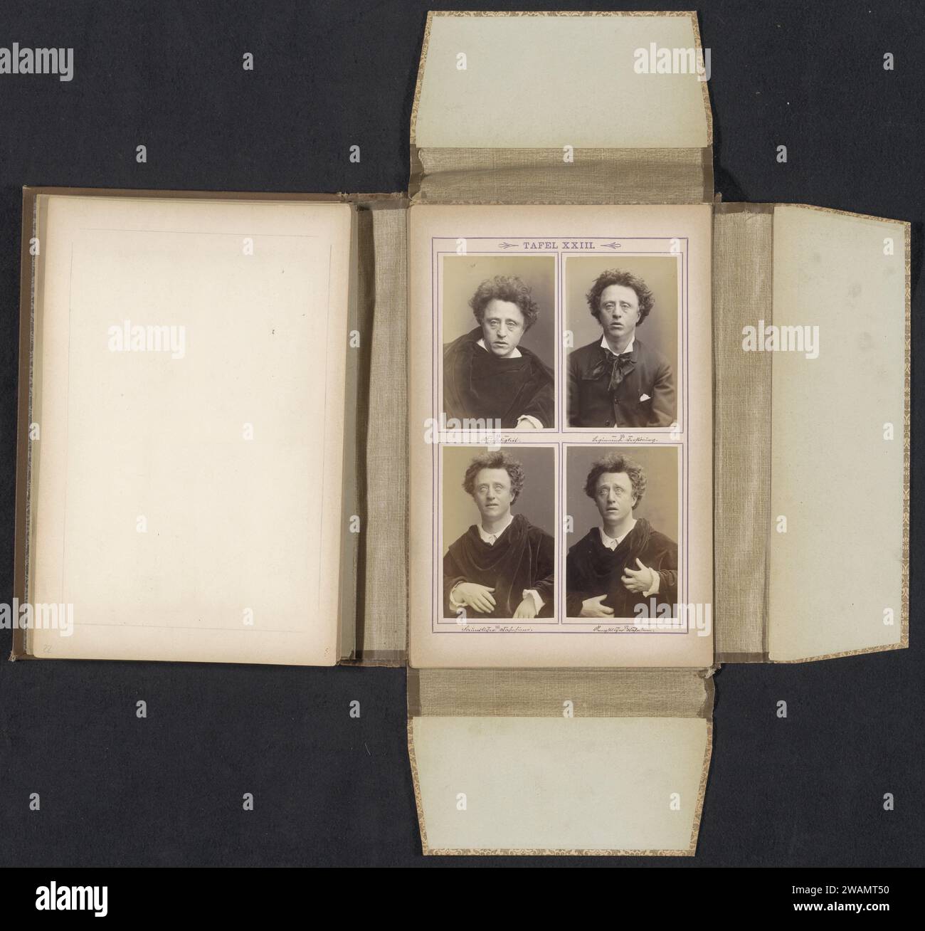 Four portraits of a man with facial expressions of despondency ...