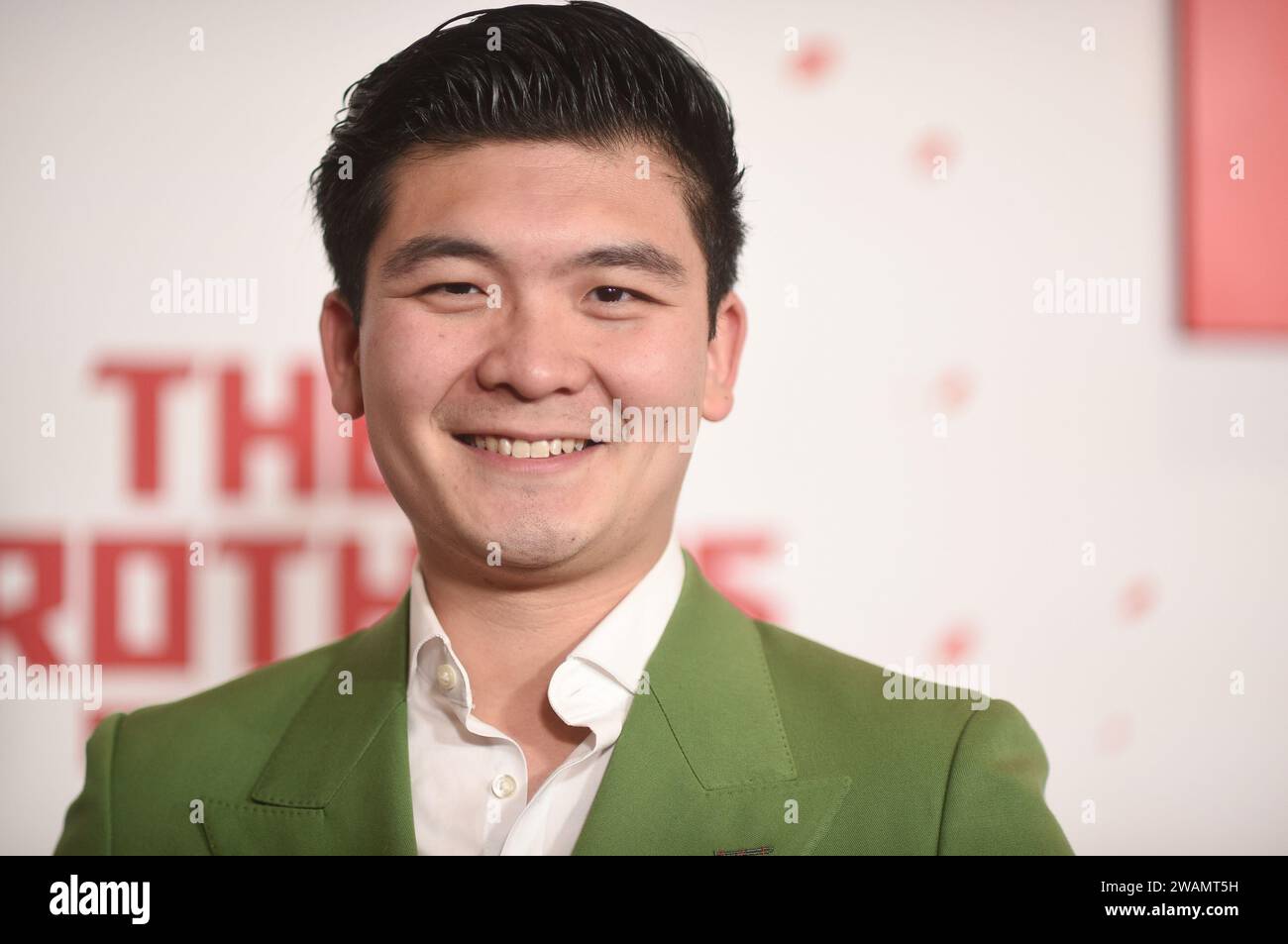 Steven He arrives at the premiere of "The Brothers Sun" on Thursday ...