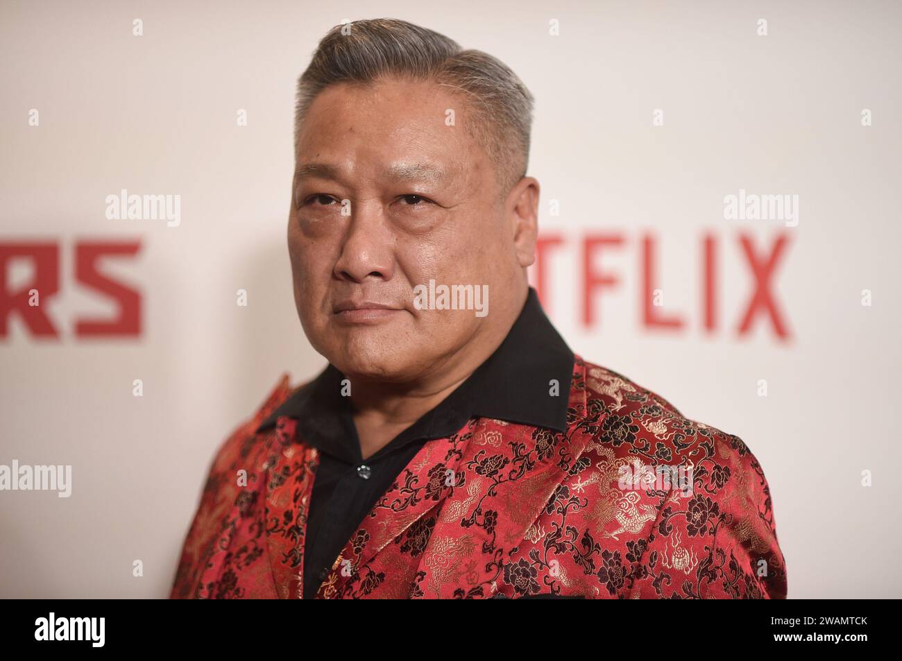 Kelvin Han Yee arrives at the premiere of "The Brothers Sun" on ...