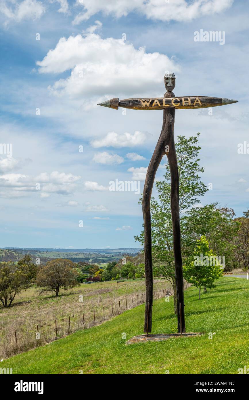 The tallowwood sculpture titled 'True born native man' by Nigel White ...