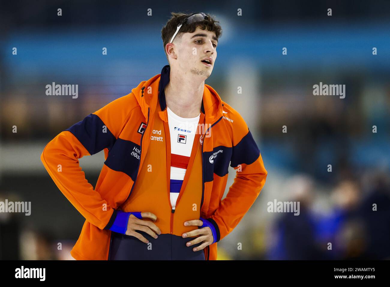 HEERENVEEN - Jenning De Boo (NED) reacts after the men's 1000 meters at ...
