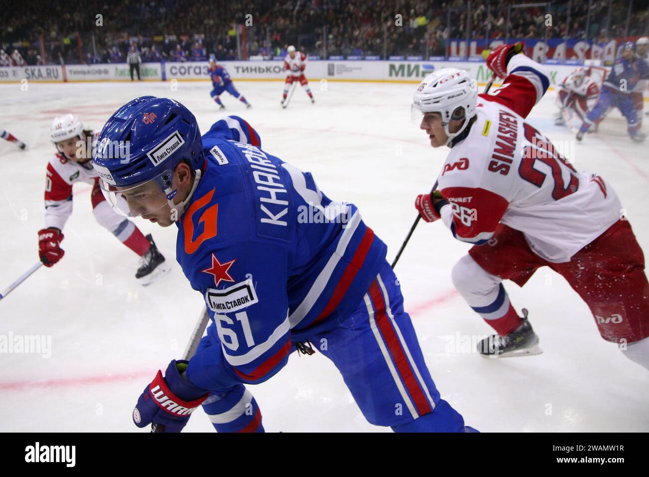 Saint Petersburg, Russia. 05th Jan, 2024. SKA Hockey Club player, Marat ...