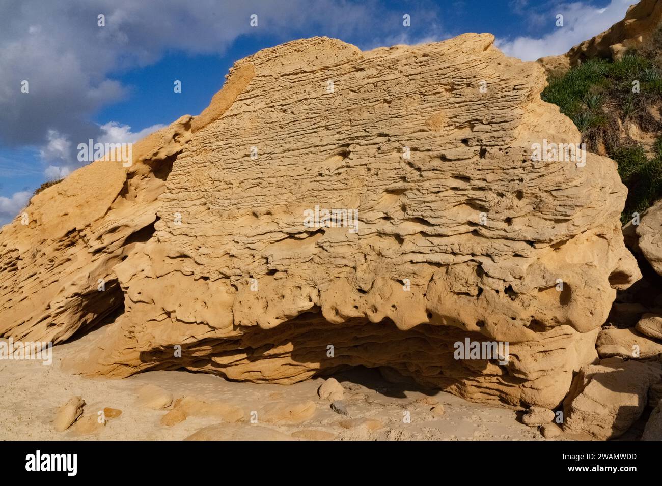 Beach rocks on the Mediterranean coast Stock Photo - Alamy