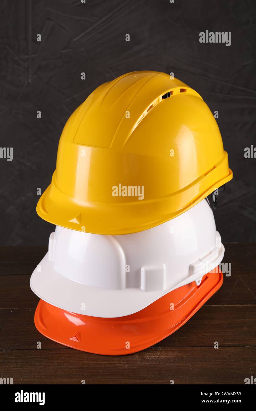 Many hard hats hi-res stock photography and images - Alamy