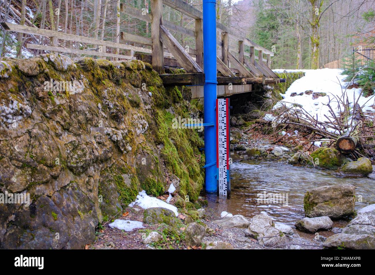 Water level measurement gauge used to monitor the water levels. Water ...