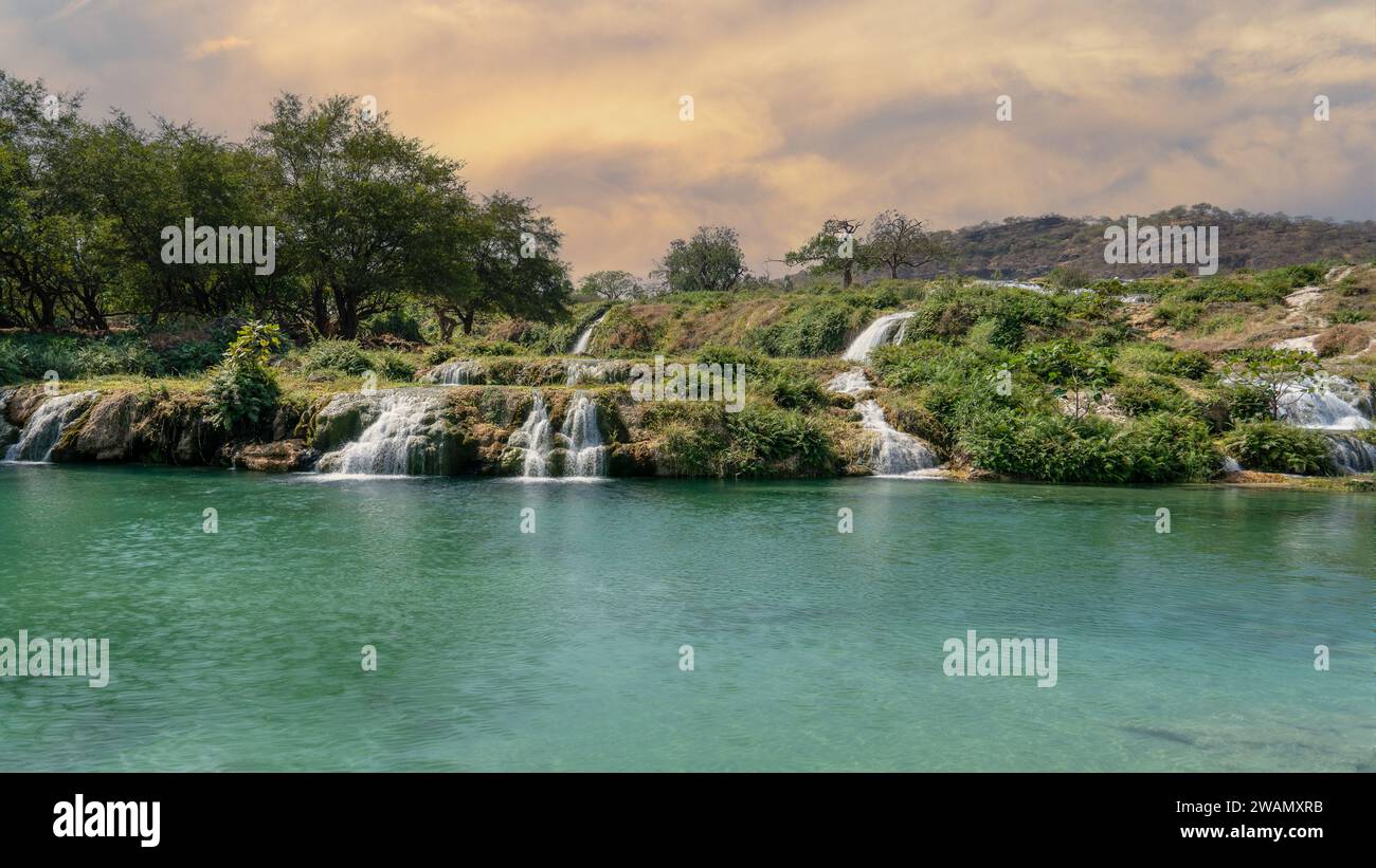 Wadi Darbat - Waterfalls at Wadi Darbat in the Dhofar region of Oman ...