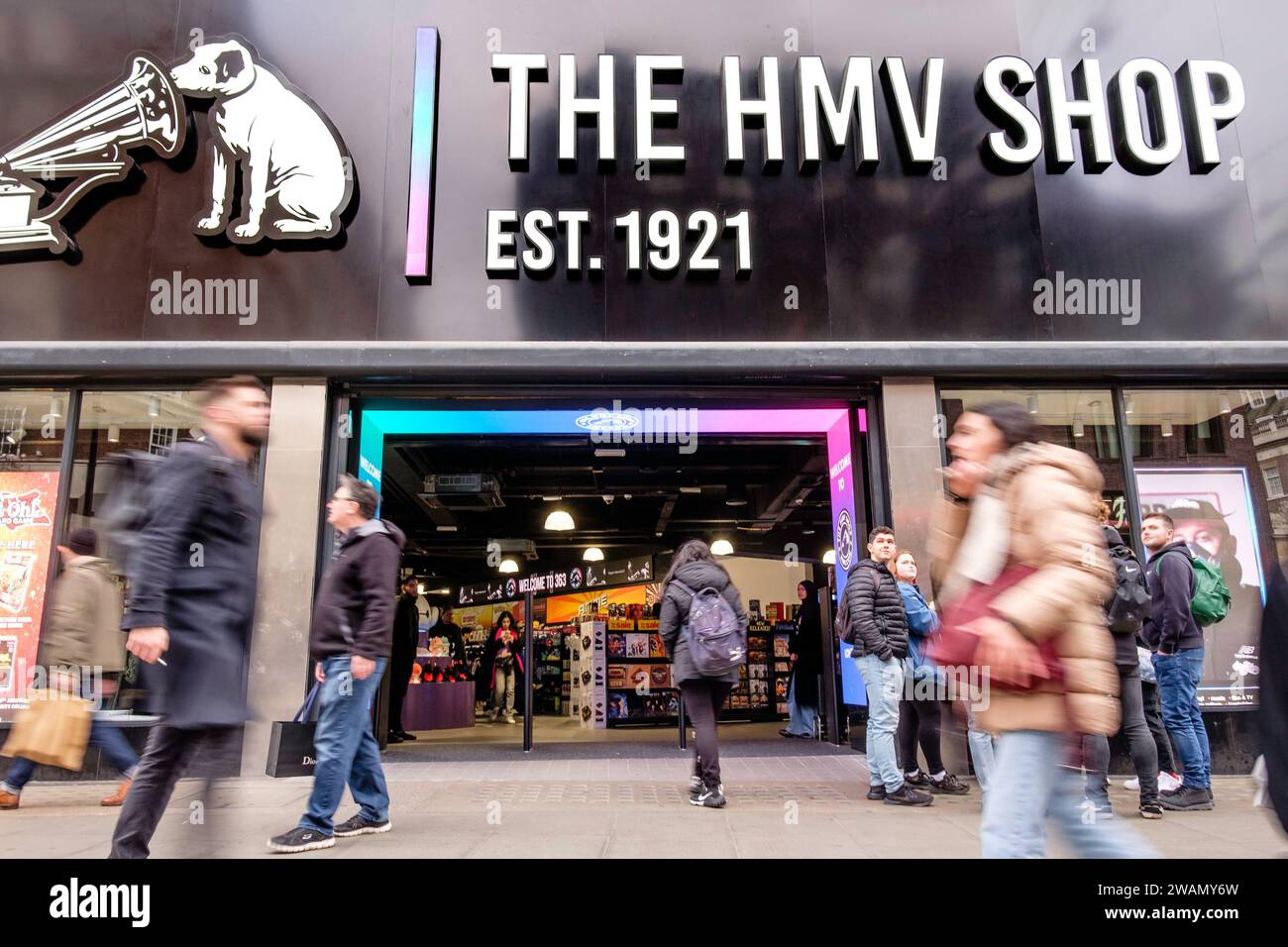 The HMV Shop, 363 Oxford Street, London, UK Stock Photo - Alamy