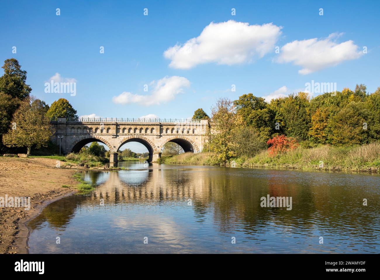 Canal bridge over the river Stever, the old section of the Dortmund-Ems ...