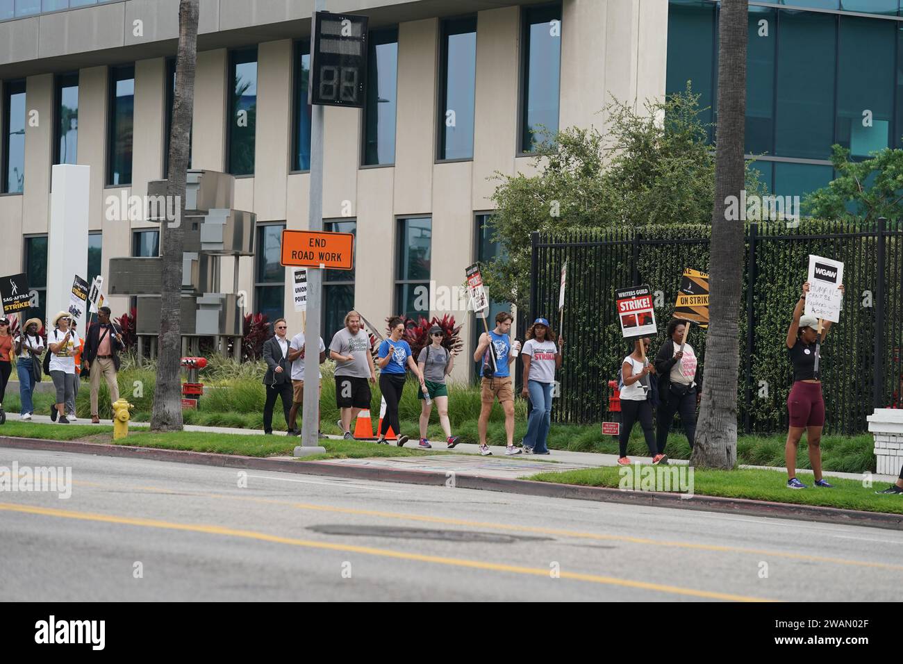 Hollywood actors and writers on strike Stock Photo - Alamy