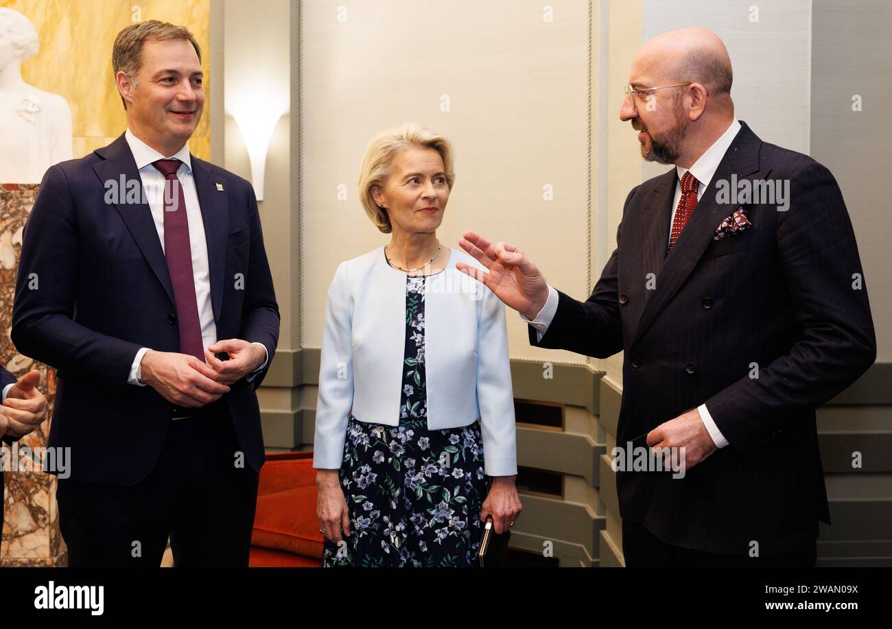 Prime Minister Alexander De Croo, European Commission president Ursula ...