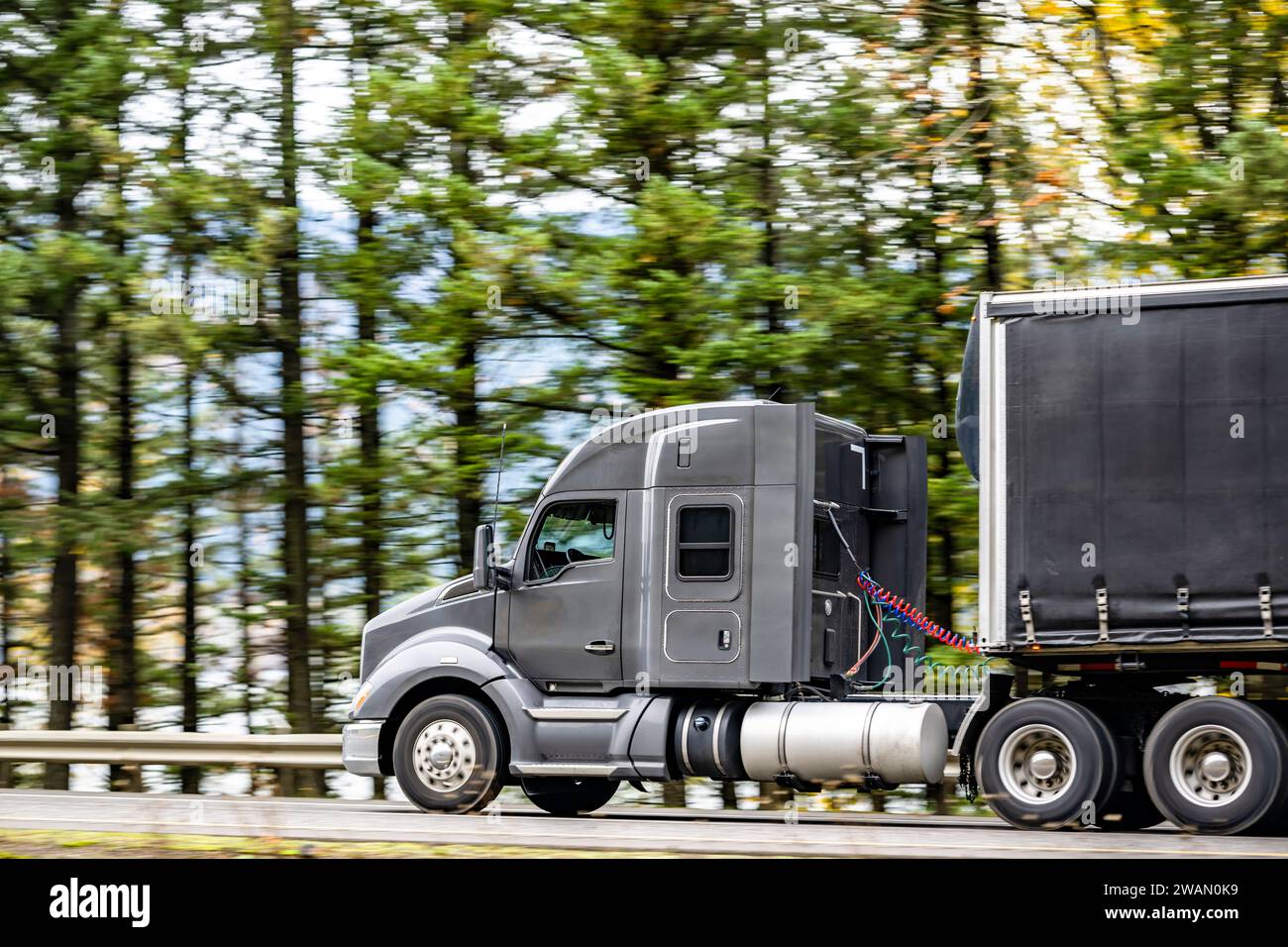 Industrial carrier gray big rig semi truck with extended cab for truck ...