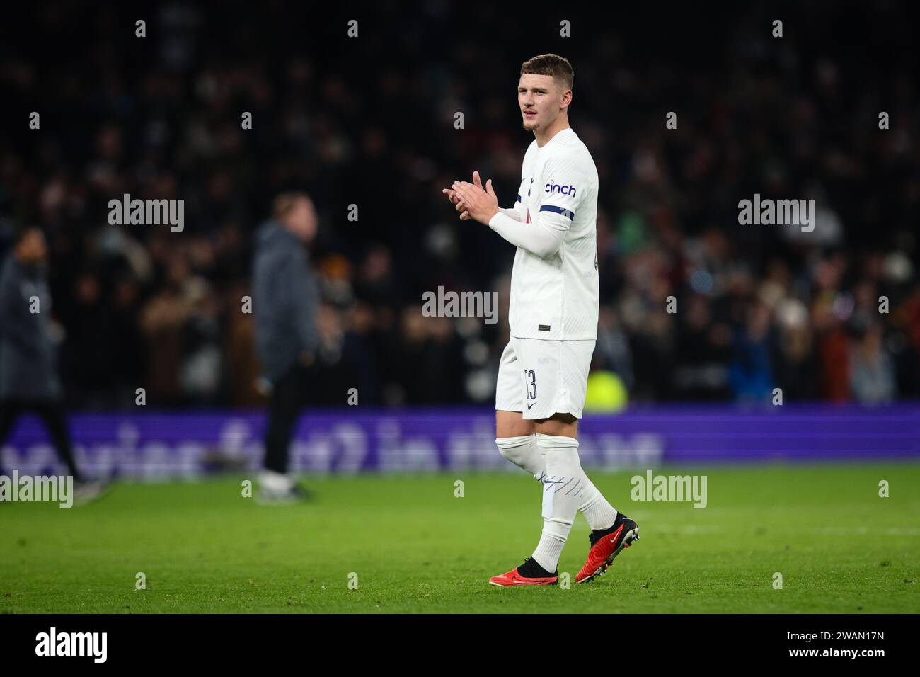 LONDON, UK - 5th Jan 2024: Jamie Donley of Tottenham Hotspur applauds ...