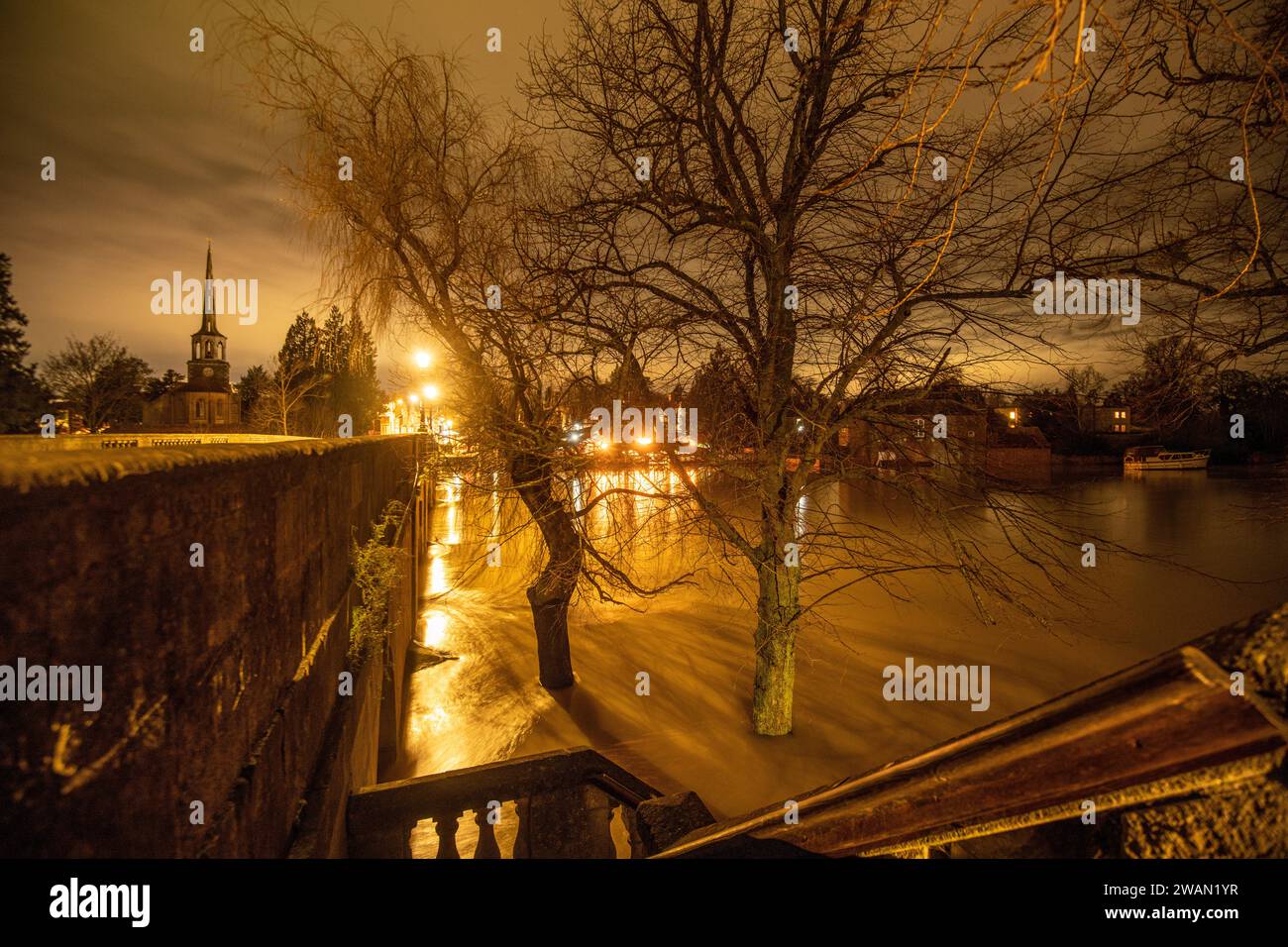 Wallingford, England, Friday 5th January 2024. Flooding of the River ...