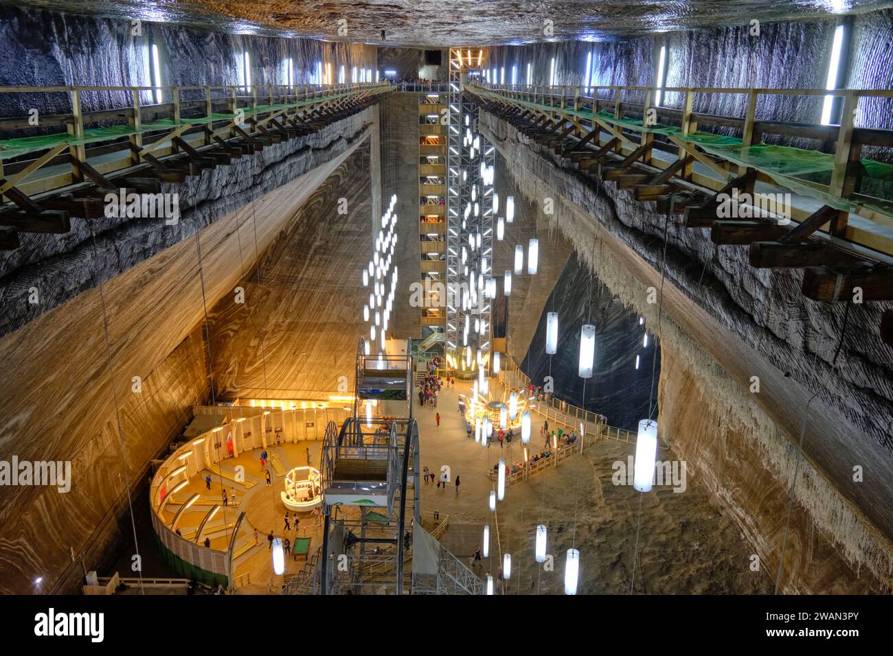 Salina Turda, the salt mine of Turda Romania, now disused and turned ...