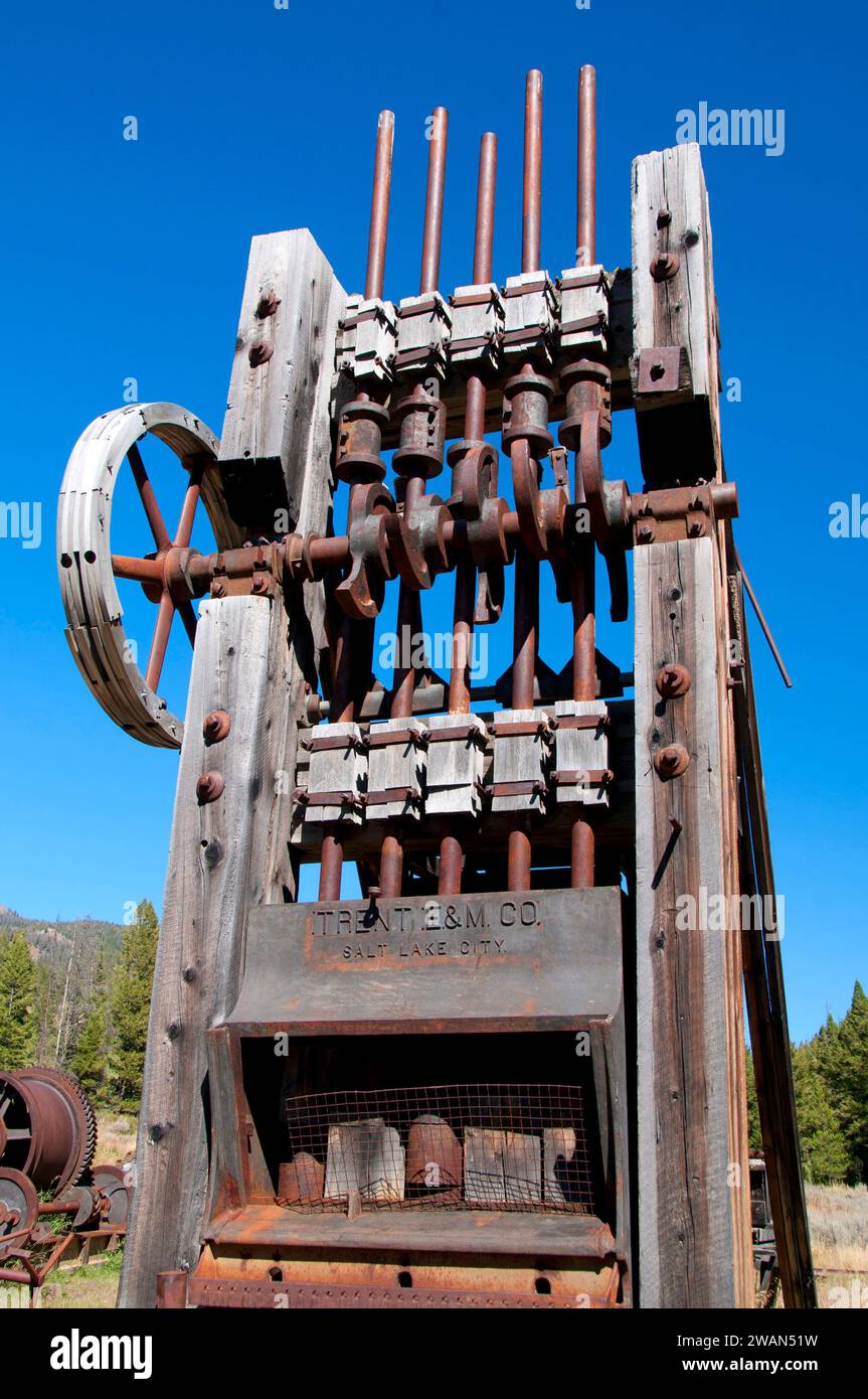 Custer Ghost Town stamp mill, Land of the Yankee Fork Historic Area ...