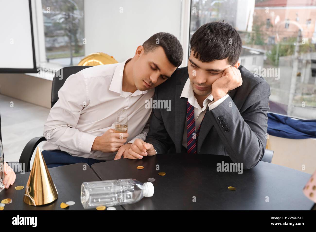 Young drunk employee in the office hi-res stock photography and images ...