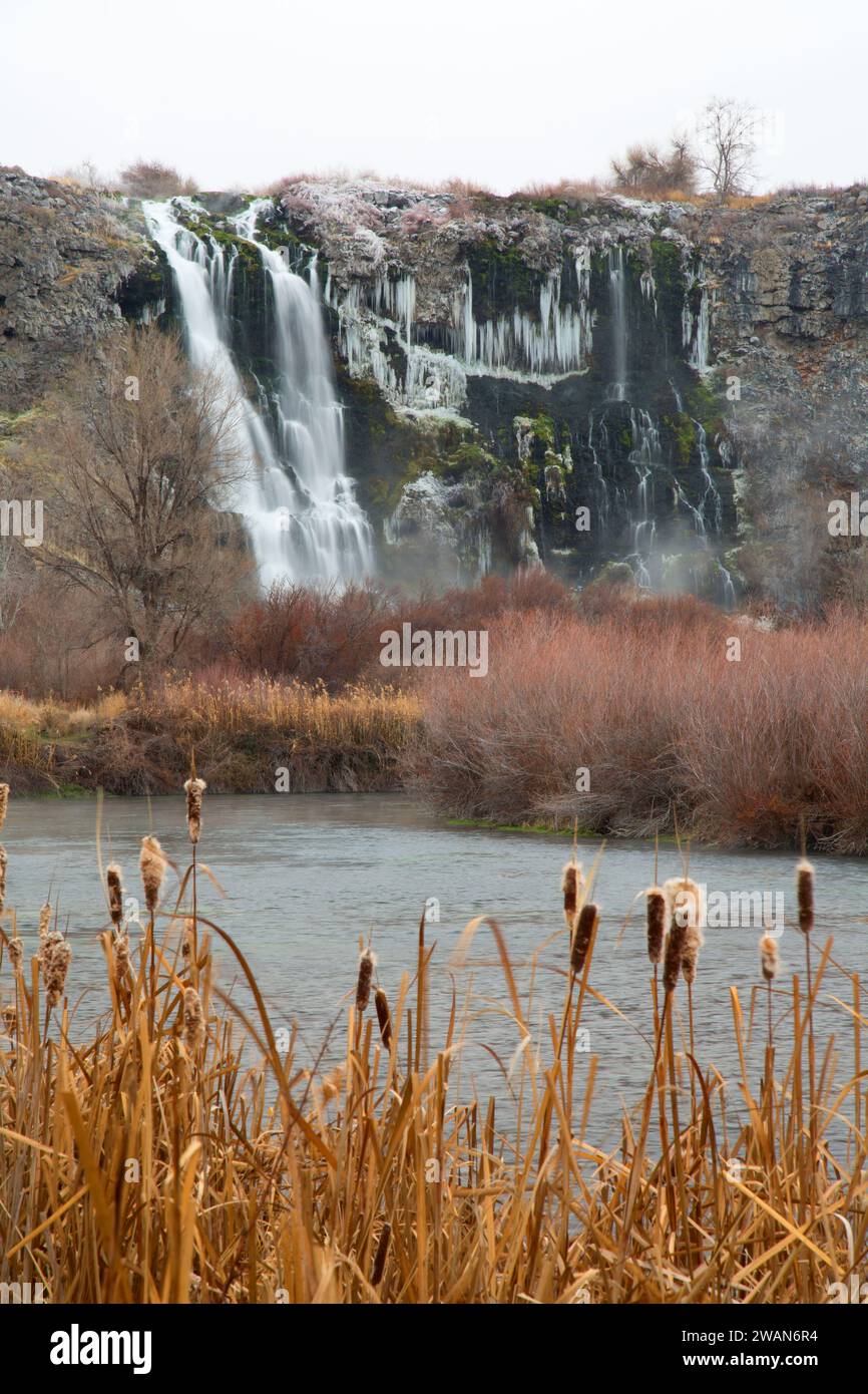 Waterfall, Thousand Springs State Park-Ritter Island, Idaho Stock Photo ...