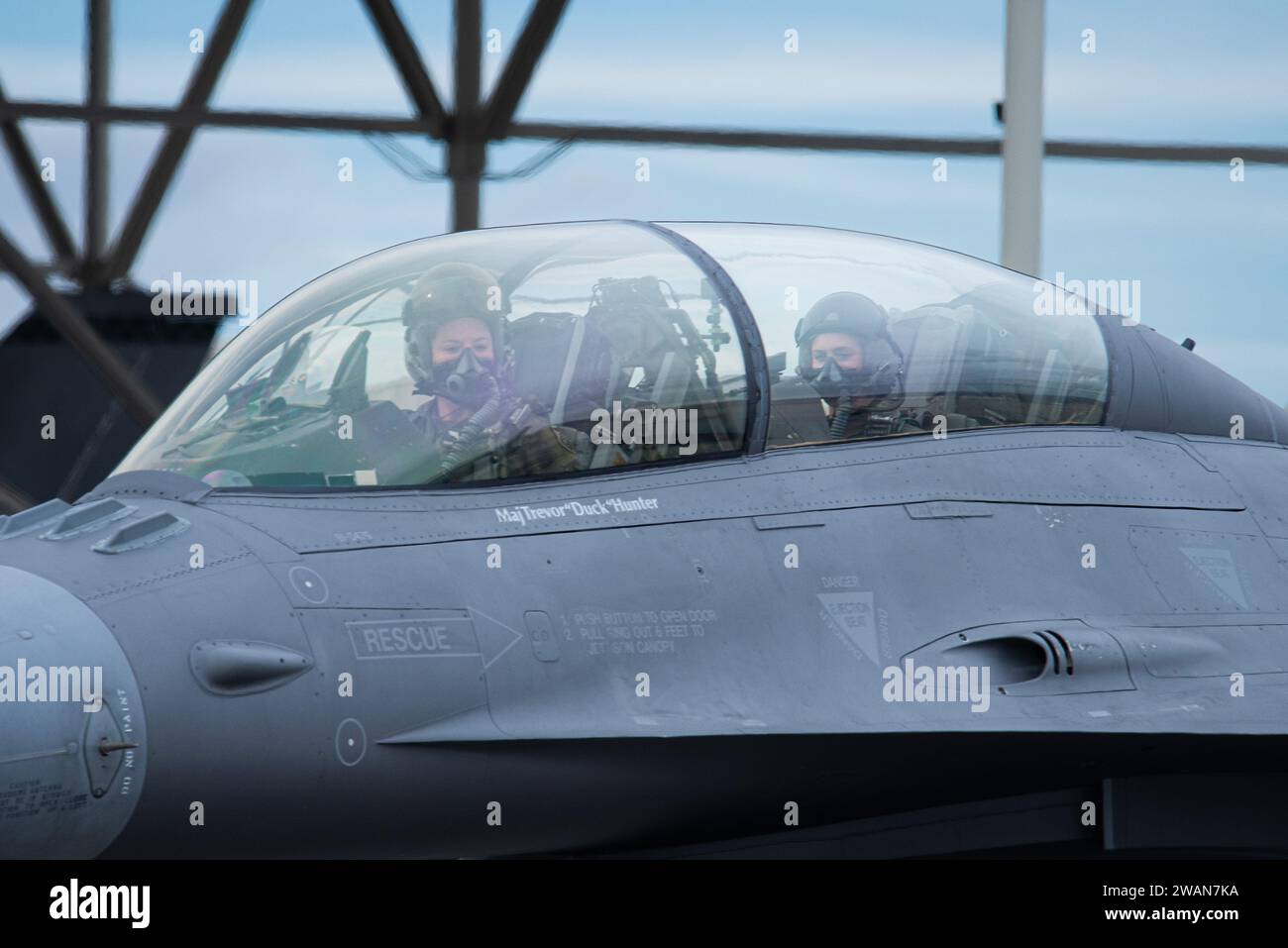 U.S. Air Force 2nd Lt. Madison Marsh, taxis in a 422nd Test and ...