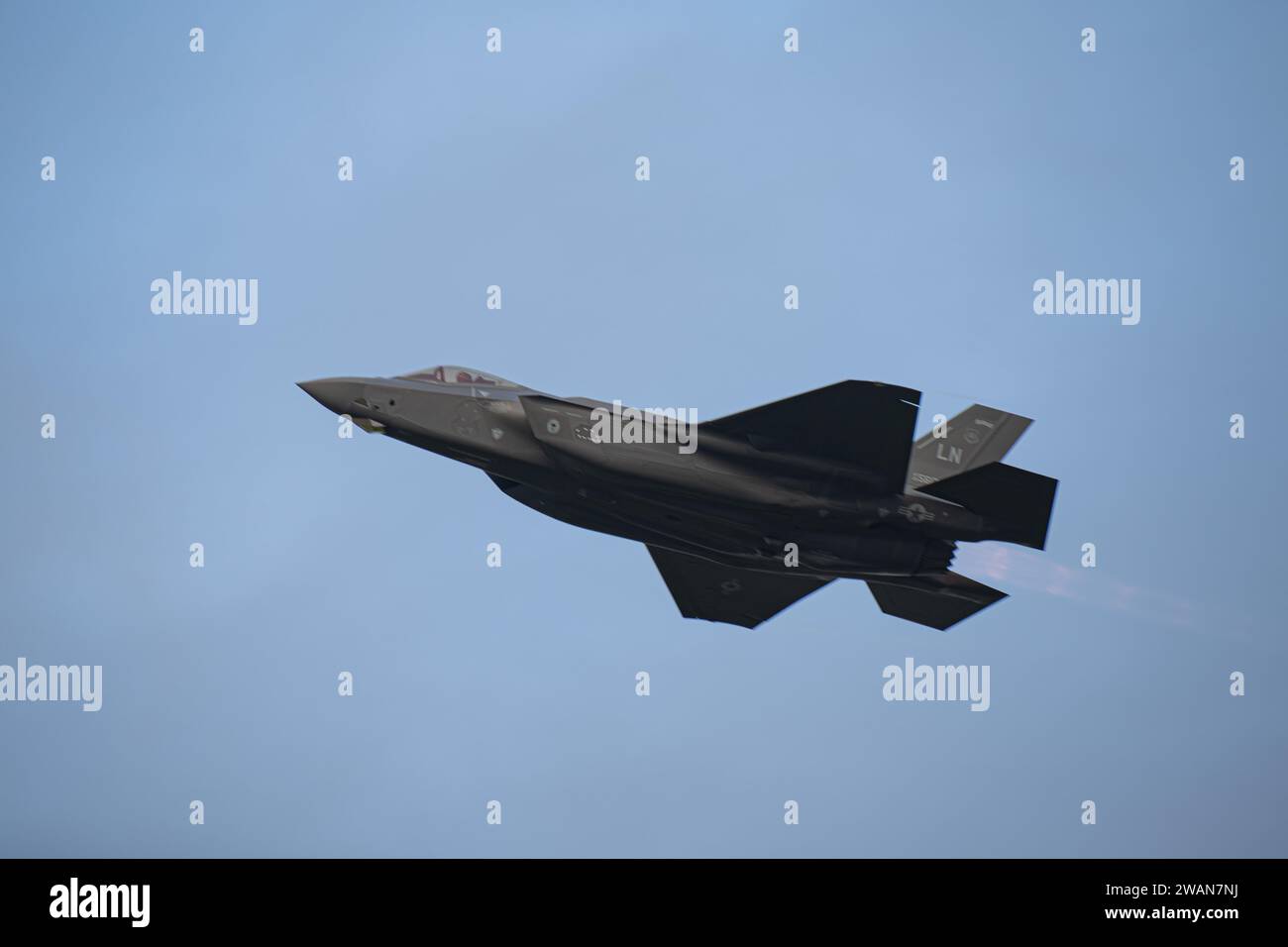 A U.S. Air Force F-35A Lightning II assigned to the 493rd Fighter ...