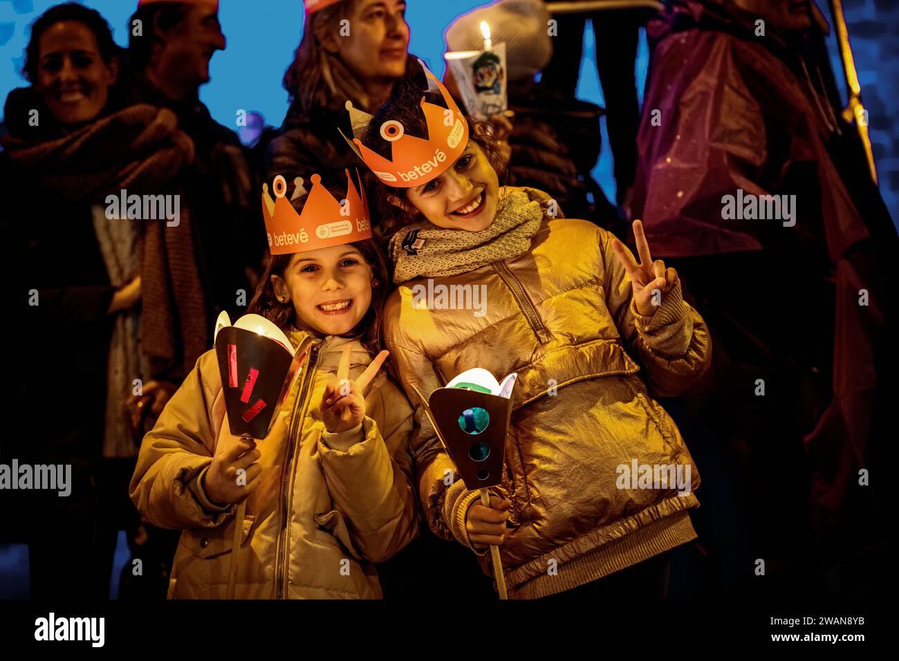 Barcelona, Spain. 5th Jan, 2024. Tens of thousands gather in the ...