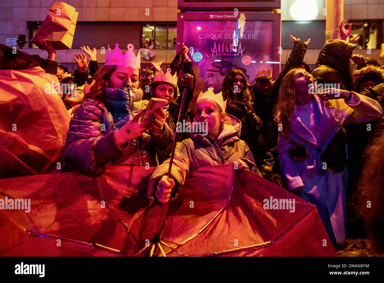 Barcelona, Spain. 5th Jan, 2024. Tens of thousands gather in the ...