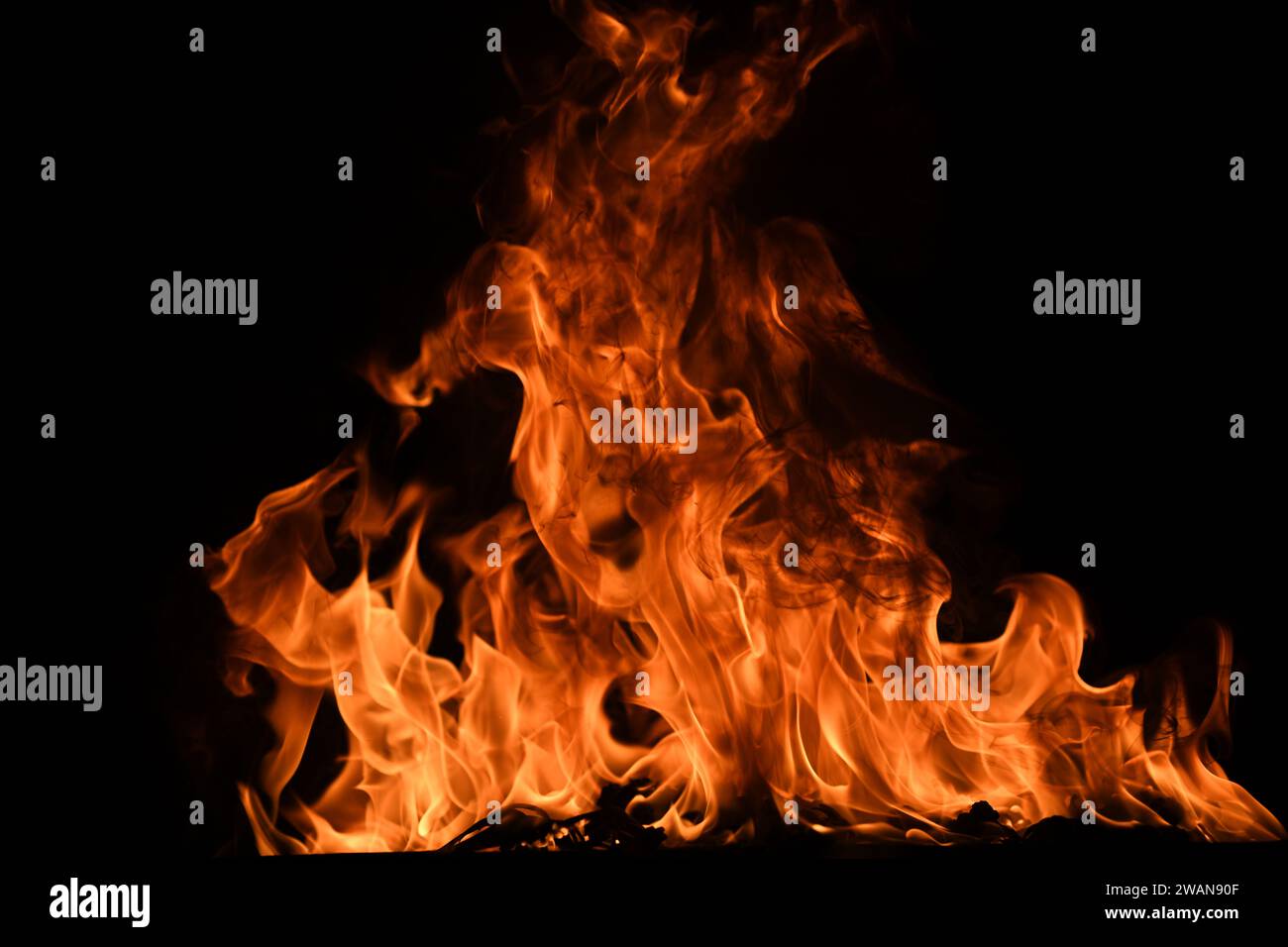 The fire, burning flame. Large burning flaming fire Stock Photo - Alamy