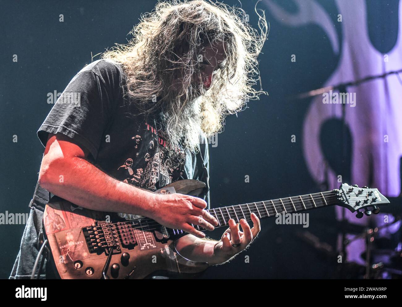 Trey Spruance (guitar) performing live with Mr. Bungle Stock Photo - Alamy