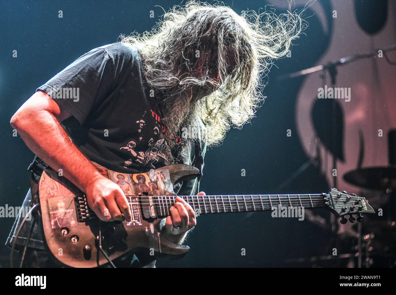 Trey Spruance (guitar) performing live with Mr. Bungle Stock Photo - Alamy