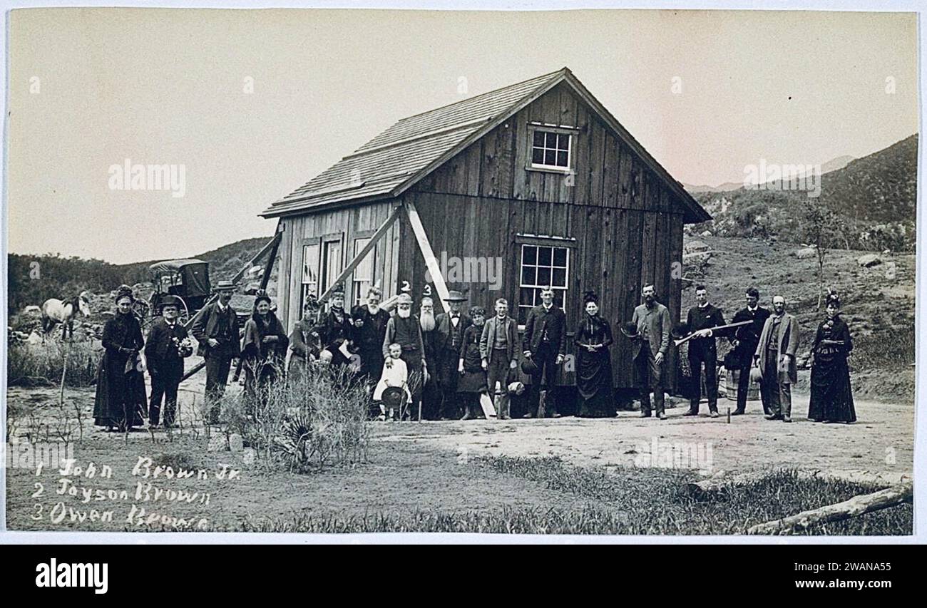 Cabin of Jason and Owen Brown, 1886 Stock Photo - Alamy