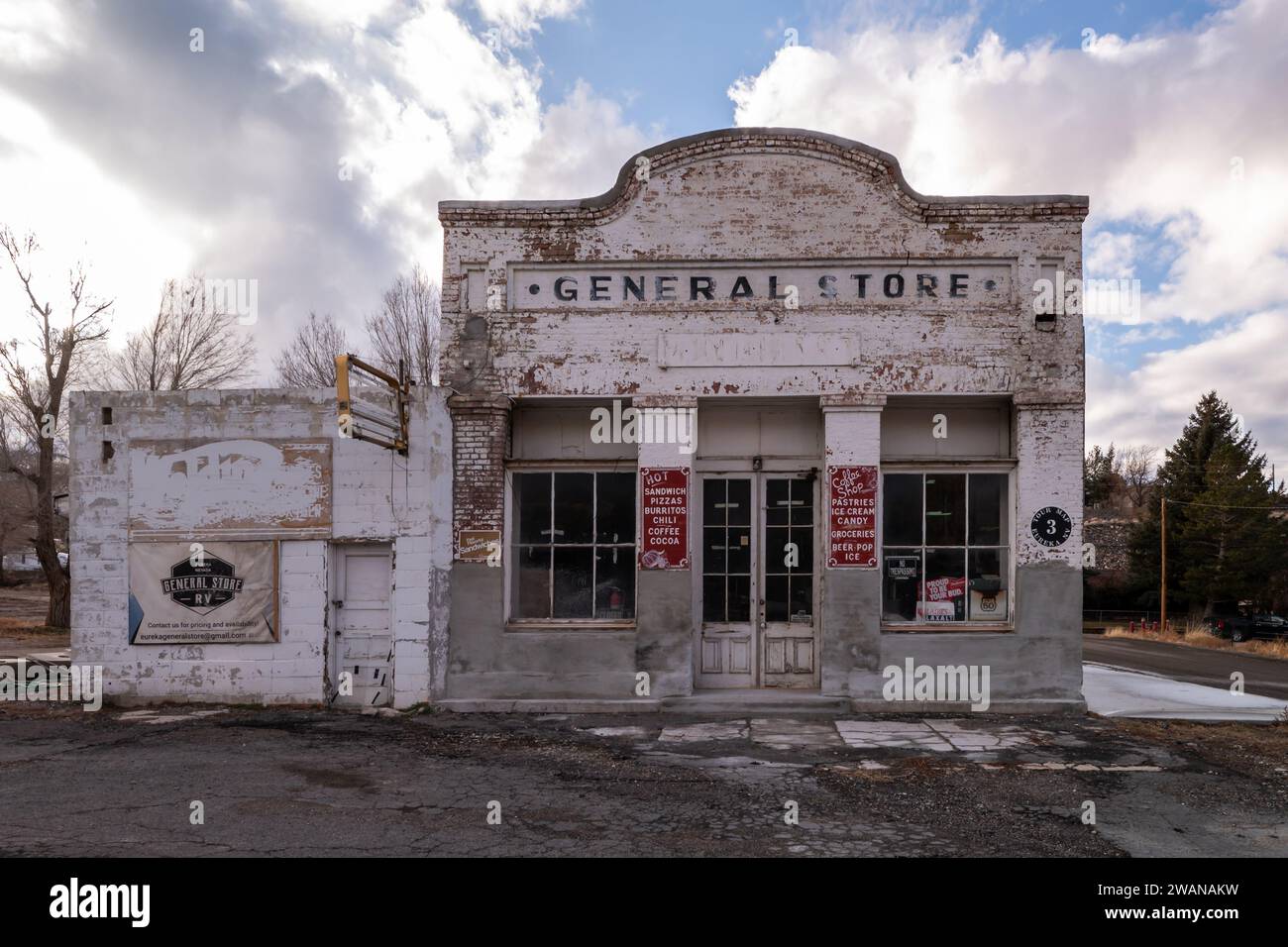 Old dilapidated general store in Eureka, Nevada, USA Stock Photo - Alamy