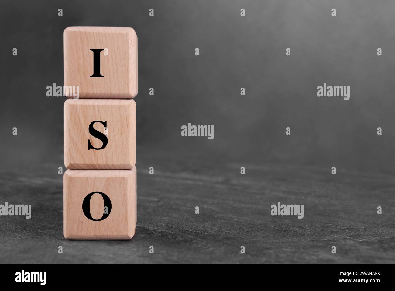 International Organization for Standardization. Cubes with abbreviation ...