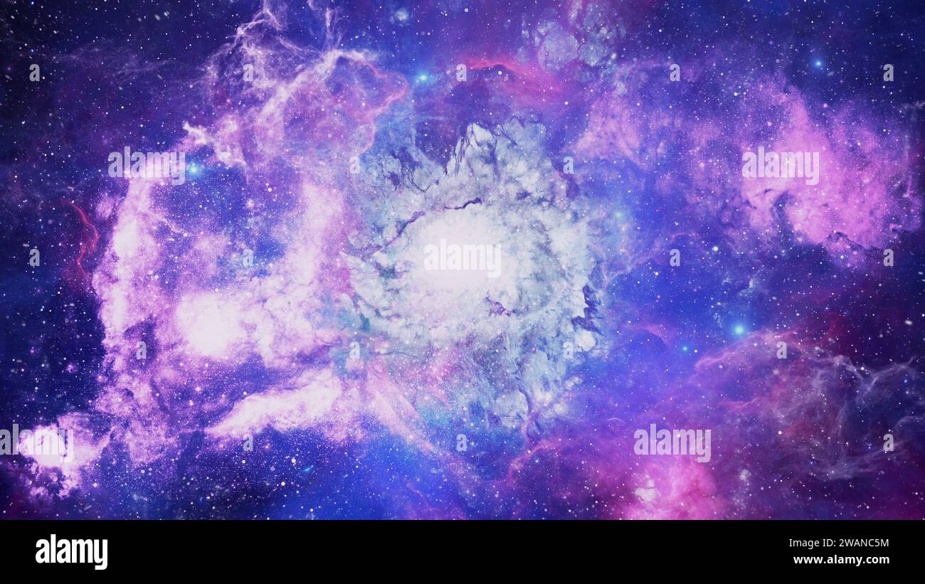 4K Flying through Nebulas in Galaxy out to Outer Space 3D Animation ...