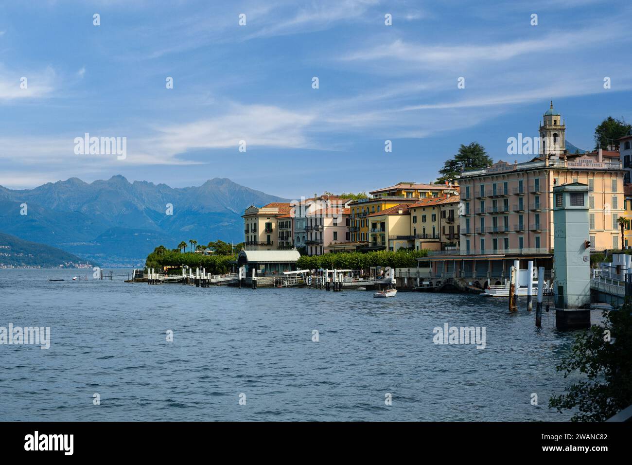 Quaint and picturesque scene of the Bellagio Italy waterfront Stock ...
