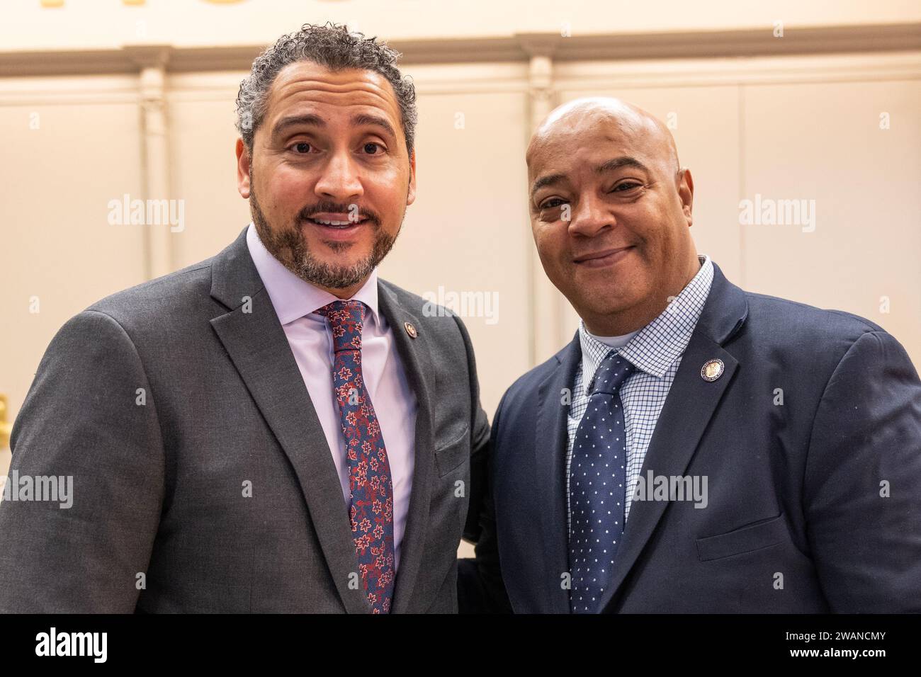 New York, USA. 05th Jan, 2024. Secretary of State Robert Rodriguez and ...