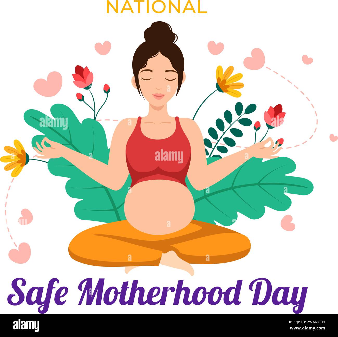 National Safe Motherhood Day Vector Illustration on 11 April with ...
