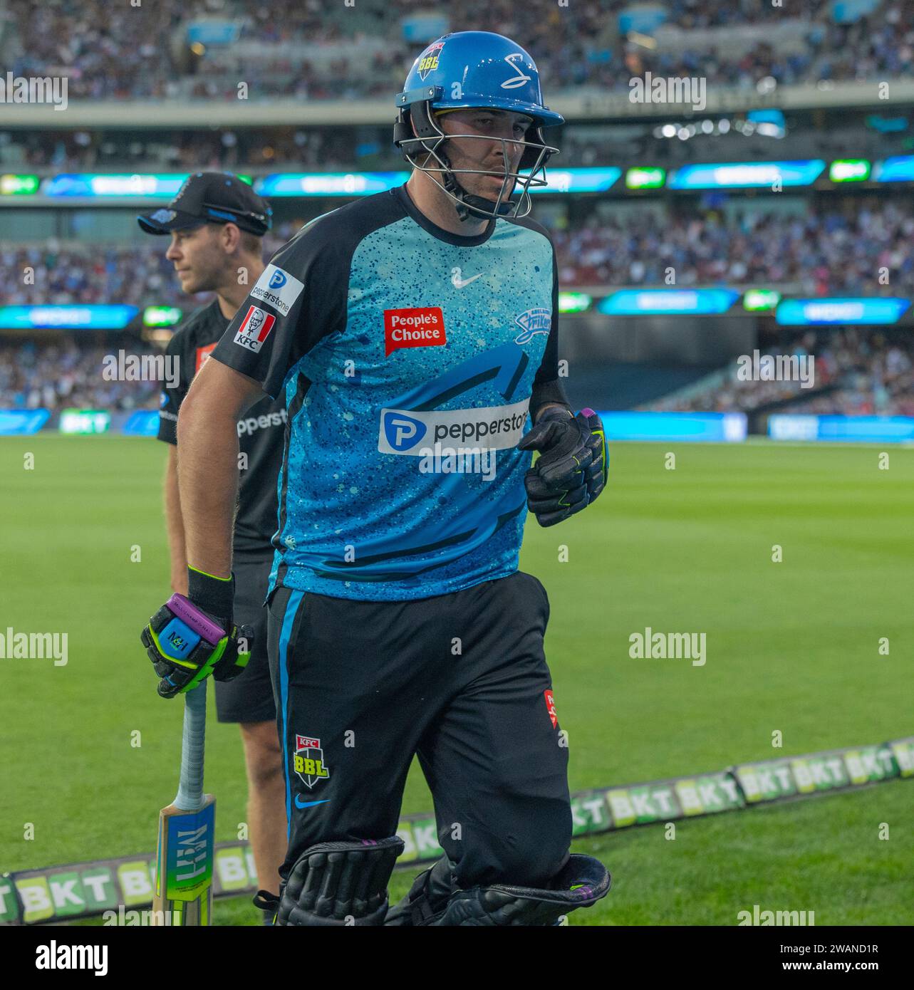 Adelaide, Australia. 31st Dec 2023. Jamie Overton leaves the field ...