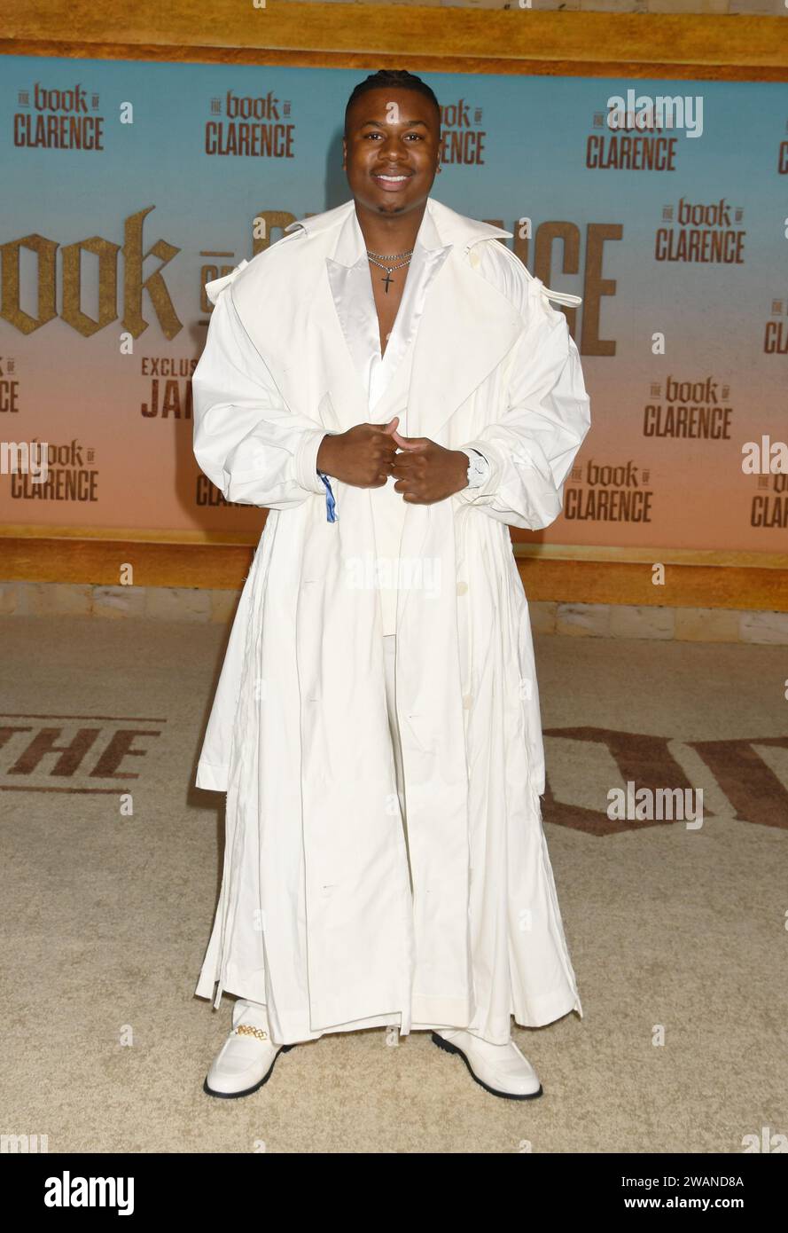 Los Angeles, Ca. 5th Jan, 2024. Jonathan Peter at The Book of Clarence ...